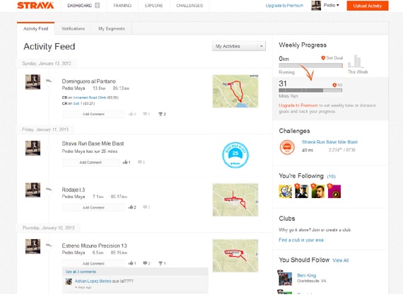 Strava: una gran aplicación